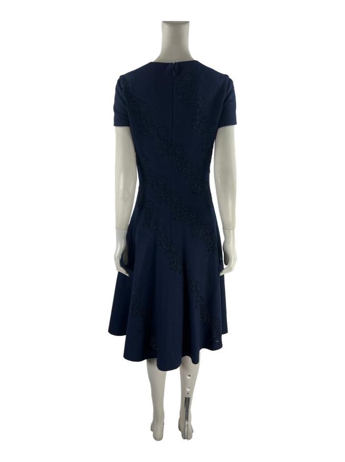 Vestido Carolina Herrera Lã Azul Marinho - AGPR131 Original | Etiqueta ...