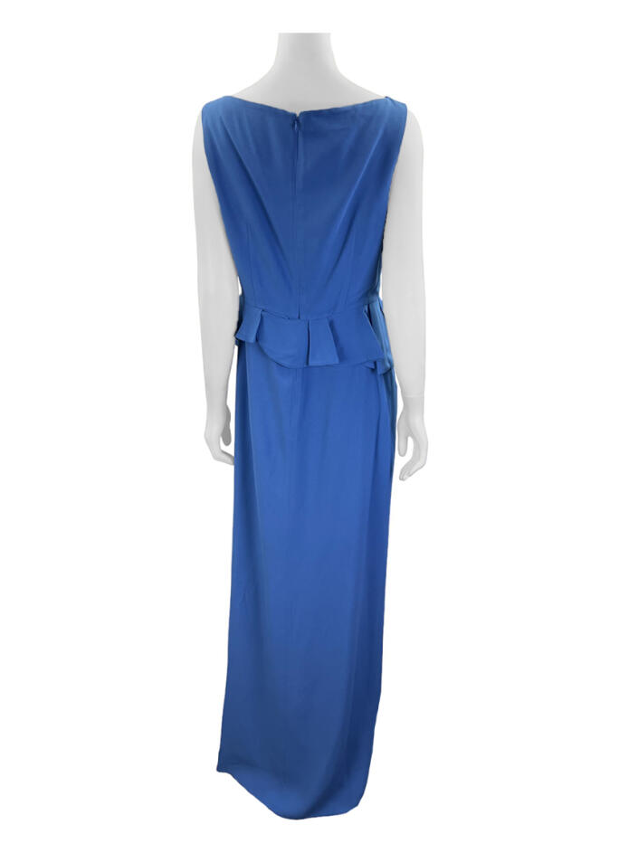 Vestido Carolina Herrera Longo Azul - CHFN16 Original | Etiqueta Única