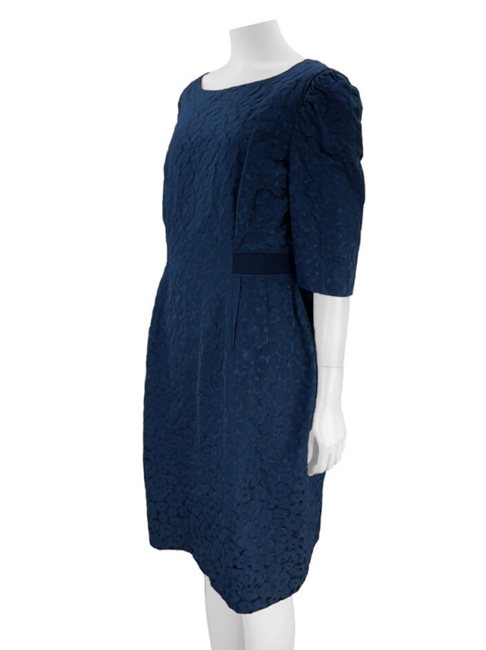 Vestido Carolina Herrera Texturizado Azul - NTX279 Original | Etiqueta ...