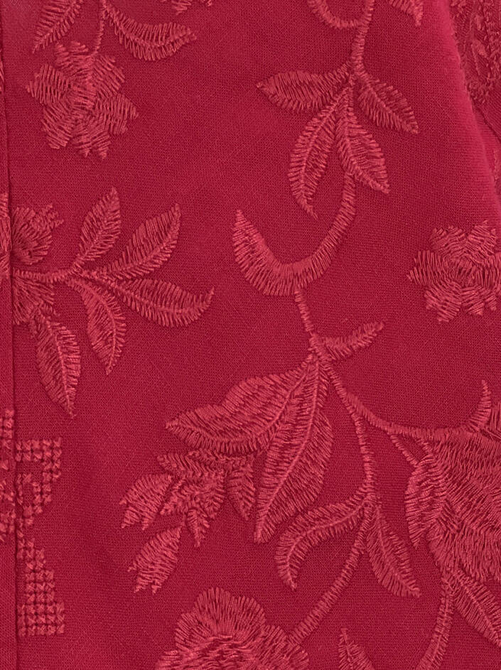 Vestido Cris Barros Bordado Vermelho - BHC287 Original | Etiqueta Única