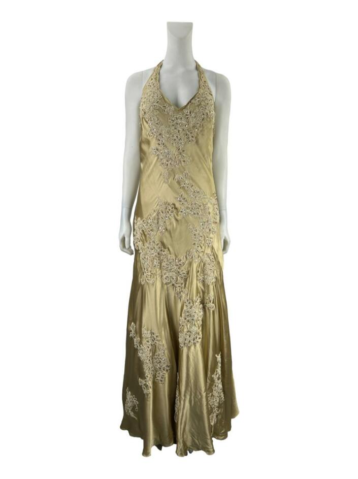 Vestido de Festa Sue Wong Longo Bordado Dourado - ZZ798 Original ...