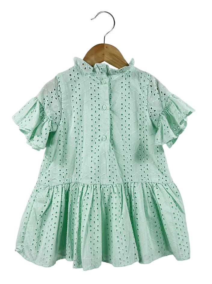 Vestido Janie and Jack Tecido Verde - ABSL153 Original | Etiqueta Única