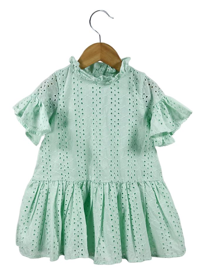Vestido Janie and Jack Tecido Verde - ABSL153 Original | Etiqueta Única