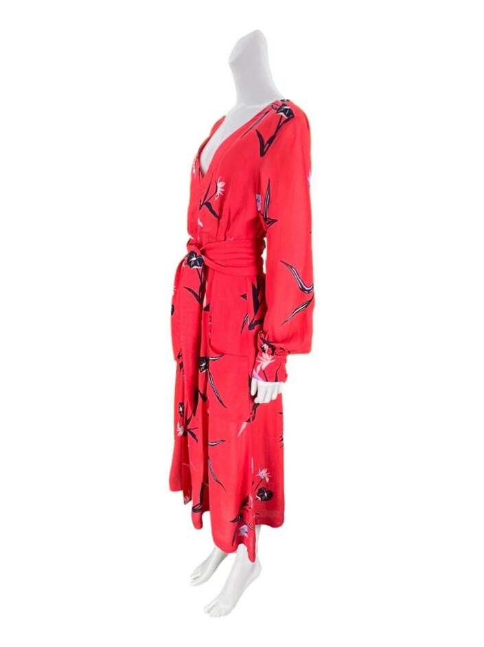 Vestido Maria Filó Estampa Vermelho - LPC5 Original | Etiqueta Única