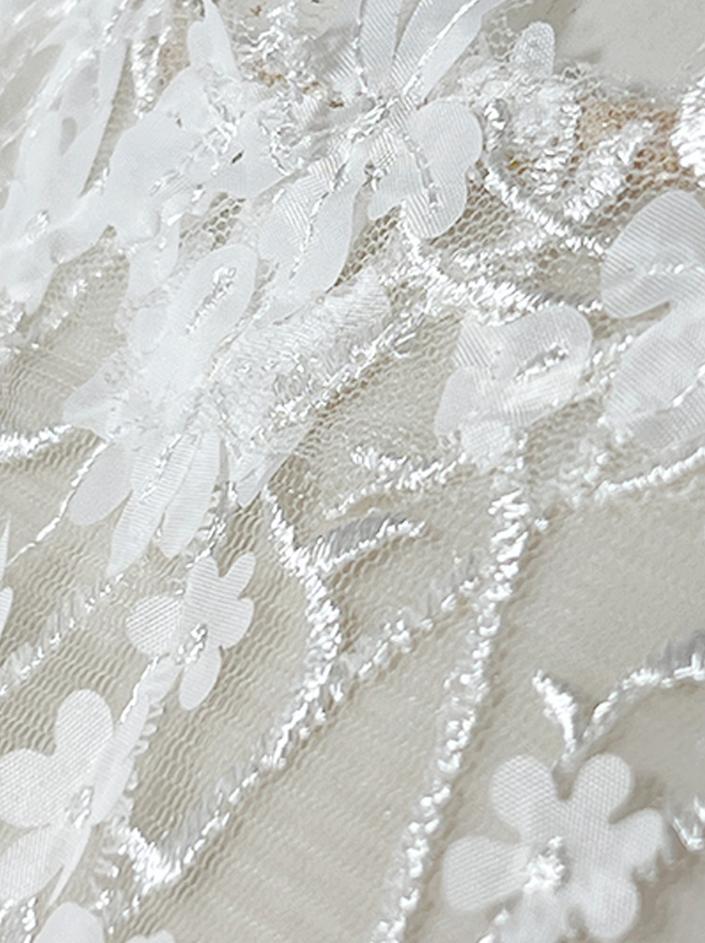 Vestido Tadashi Shoji Bordado Off White - AFZH48 Original | Etiqueta Única