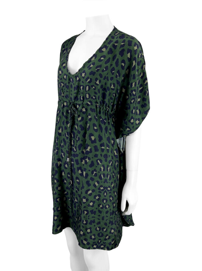 Vestido Triya Animal Print Verde - KHE171 Original | Etiqueta Única
