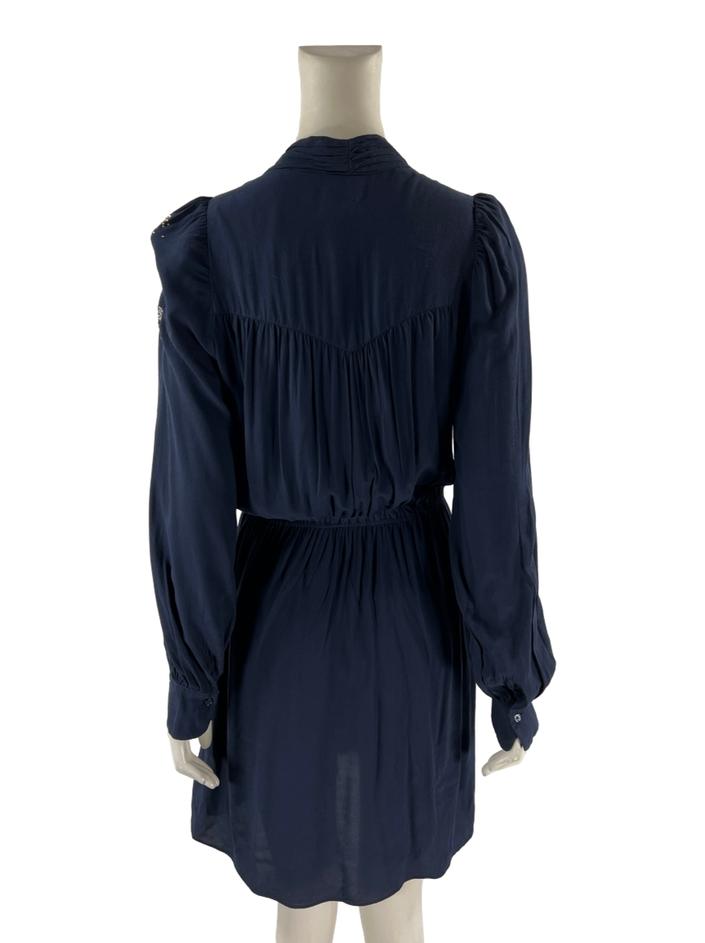 Vestido Zadig & Voltaire Remember Strass Azul Marinho - CGJ2834 ...