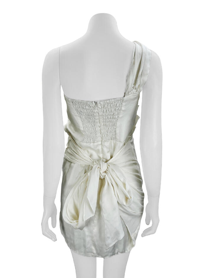 Vestido Zen Acetinado Off-white - FXN11 Original | Etiqueta Única