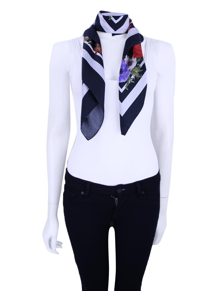 Lenço Scarfme Seda Floral Original - AS994 | Etiqueta Única