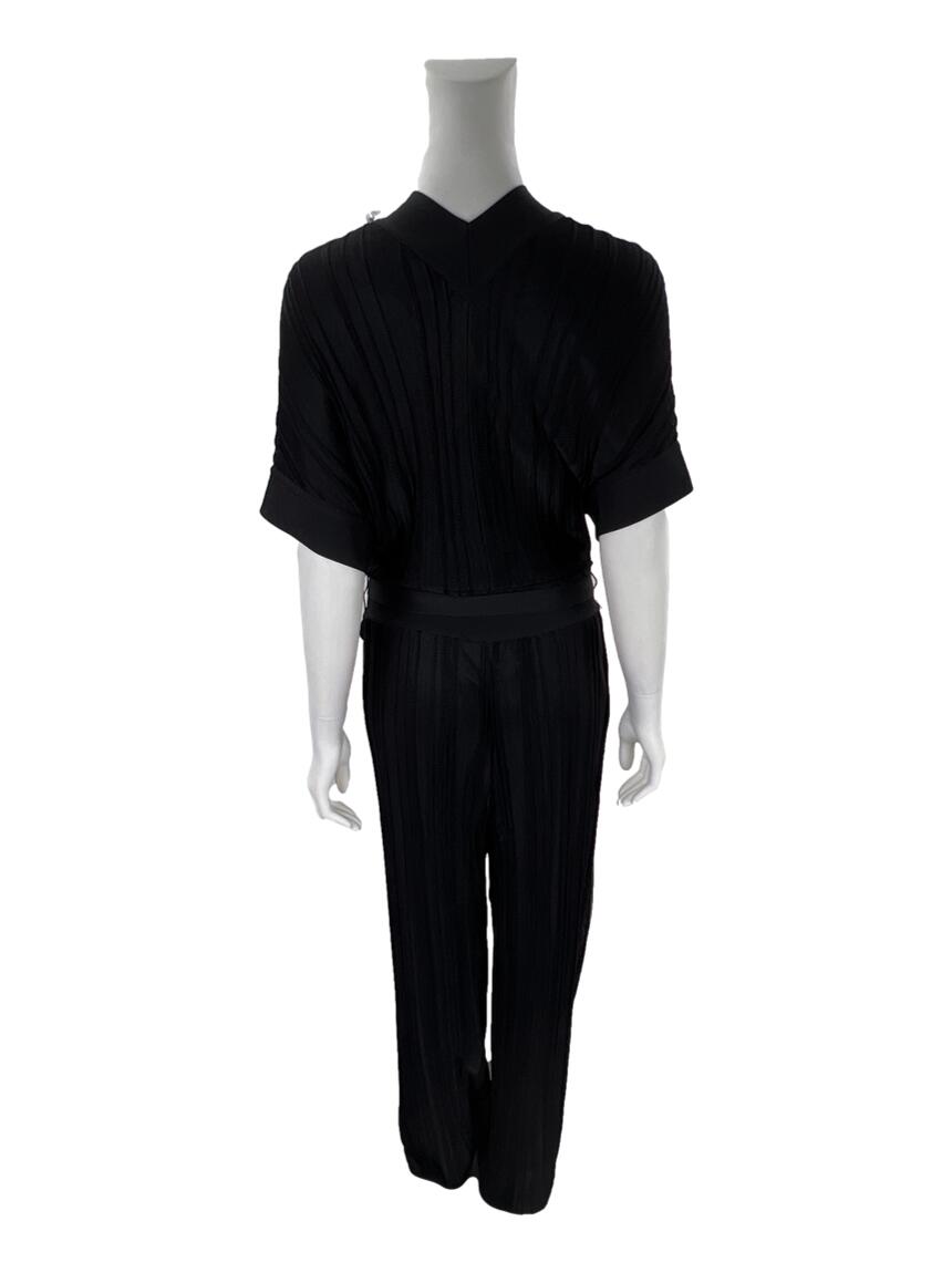 Macacão Twenty Four Seven Longo Plissado Preto - PSO90 Original | Etiqueta Única