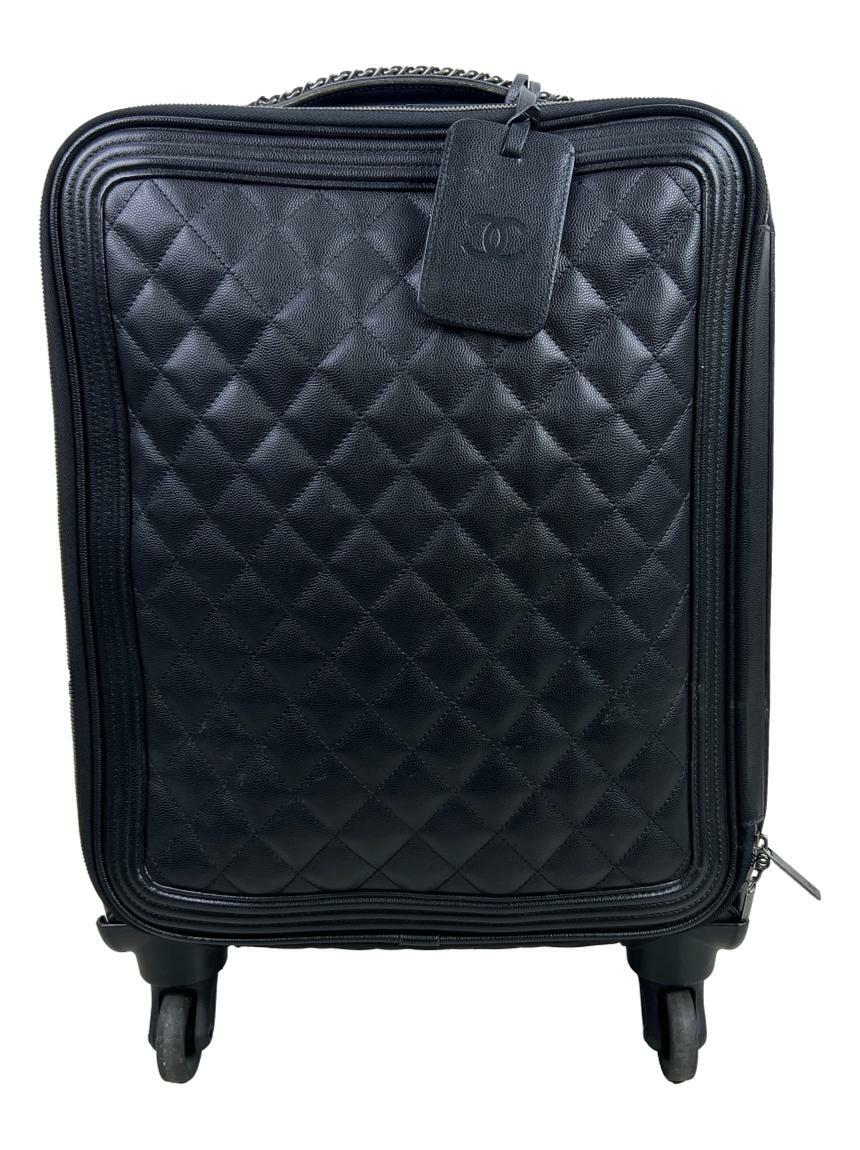 Mala Chanel Caviar Quilted Coco Case Trolley Preta - BHTX1 Original ...