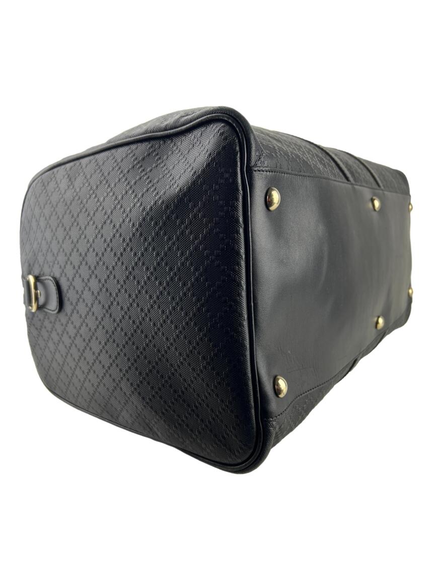 Mala Gucci Diamante Duffle Travel Couro Preto - MOQ83 Original ...