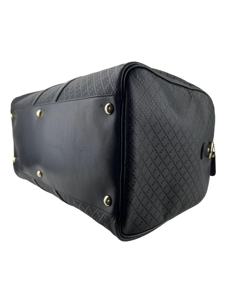 Mala Gucci Diamante Duffle Travel Couro Preto - MOQ83 Original ...