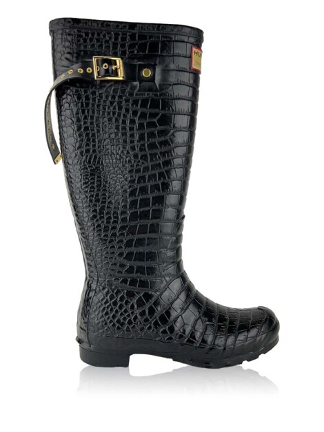 Bota Hunter & Jimmy Choo Welly Preta Original - ABGP253 | Etiqueta Única