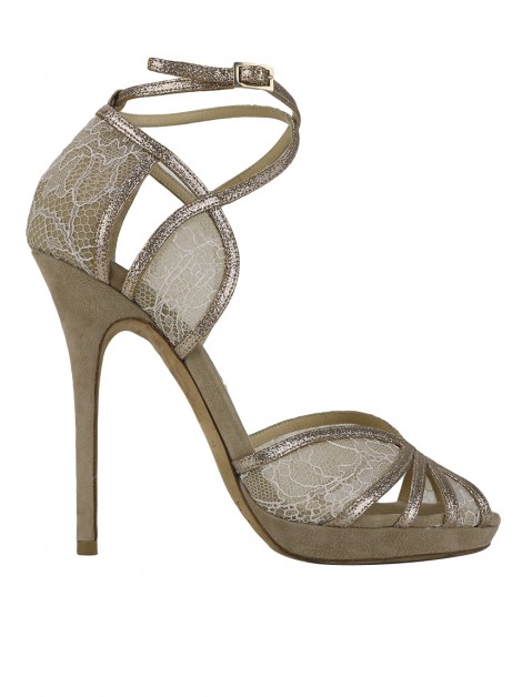Sandália áJimmy Choo Renda Bege - ZVG1 Original | Etiqueta Única
