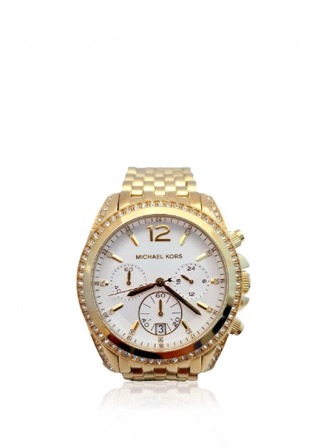Relógio Michael Kors Chrono Dourado Original - REL49 | Etiqueta Única