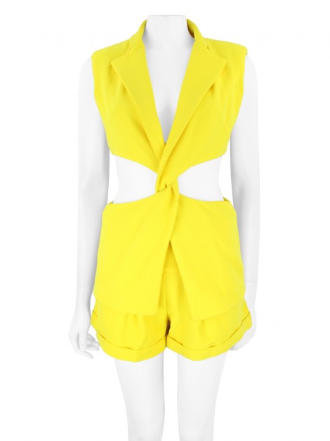 Conjunto Skazi Crepe Amarelo Original - GHY7 | Etiqueta Única