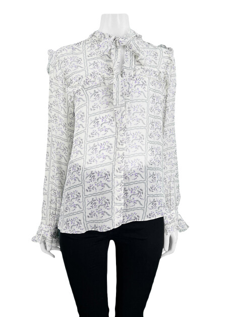 Camisa Mixed Babados Estampada Original - CQB509 | Etiqueta Única