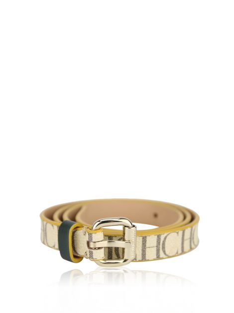 Cinto Carolina Herrera Canvas Off White Original - CHB8 | Etiqueta Única