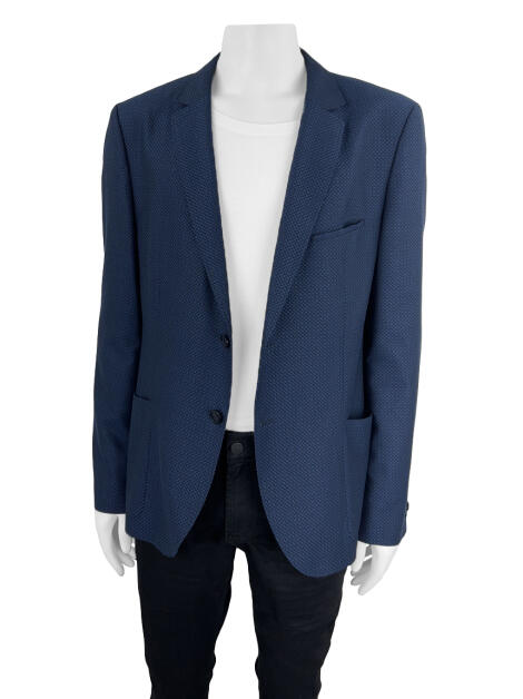 Blazer Hugo Boss Texturizado Azul - MAL15 Original | Etiqueta Única