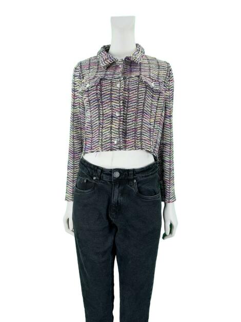 Blazer Zara Texturizado Colorido - FUQ144 Original | Etiqueta Única