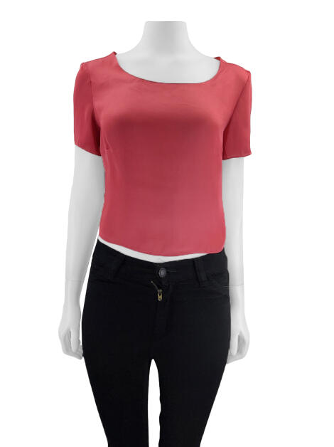 Blusa Carmim Tecido Rosa - BJAO6 Original | Etiqueta Única