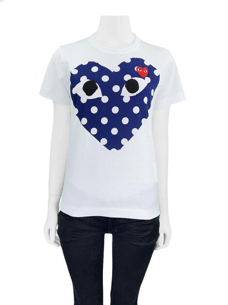 Blusa Comme des Garçons Play Tecido Branco Original - BCH6648 ...