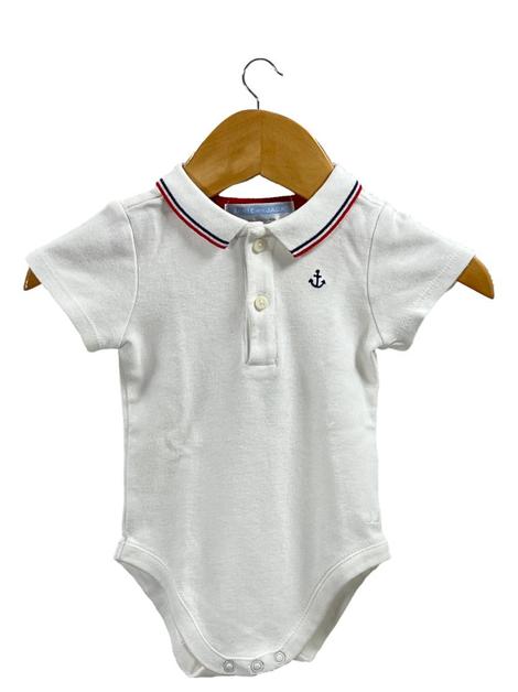 Body Janie and Jack Tecido Branco - PFI1326 Original | Etiqueta Única