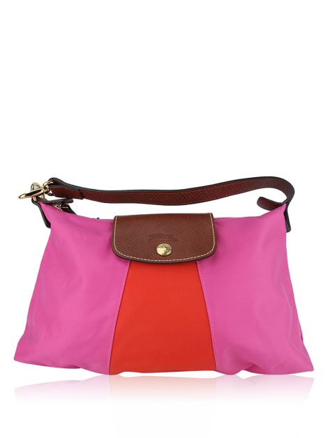 Bolsa Longchamp Rosa e Laranja Original - BDY18 | Etiqueta Única