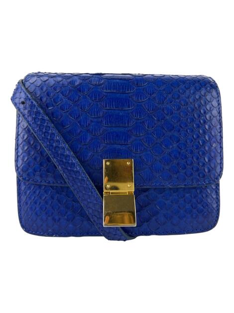 Bolsa Tiracolo Celine Classic Box Python Azul - BYT226 Original | Etiqueta Única