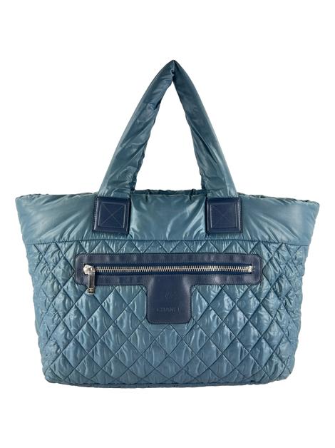 Bolsa Tote Chanel Coco Cocoon Puffer Azul - CYNQ9 Original | Etiqueta Única