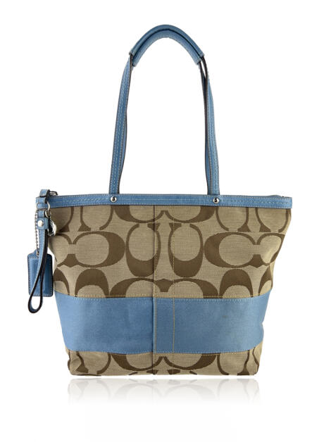 Bolsa Tote Coach Signature Azul Original - CDUY7 | Etiqueta Única