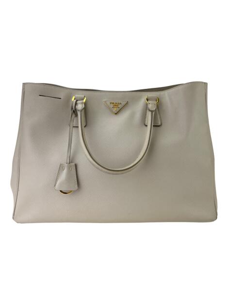 Bolsa Tote Prada Saffiano Lux Cinza - CBEV1 Original | Etiqueta Única