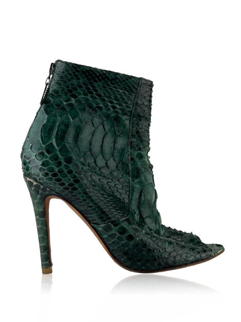 Bota Alexandre Birman Peep Toe Python Verde Original - AFQH597 ...