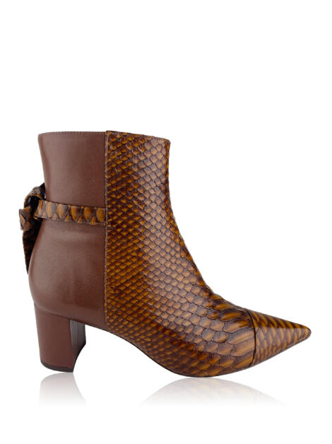 Bota Alexandre Birman Python Marrom Original - MZA159 | Etiqueta Única