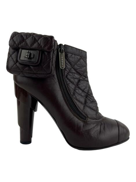 Bota Chanel Reissue Pouch Marrom - KFS11 Original | Etiqueta Única