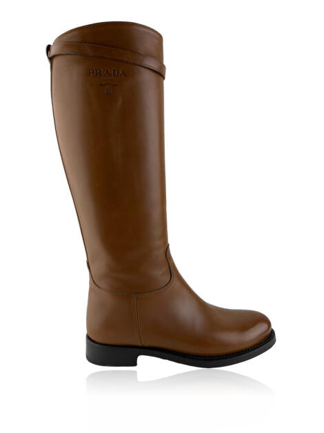 Bota Prada Couro Caramelo Original - LS404 | Etiqueta Única