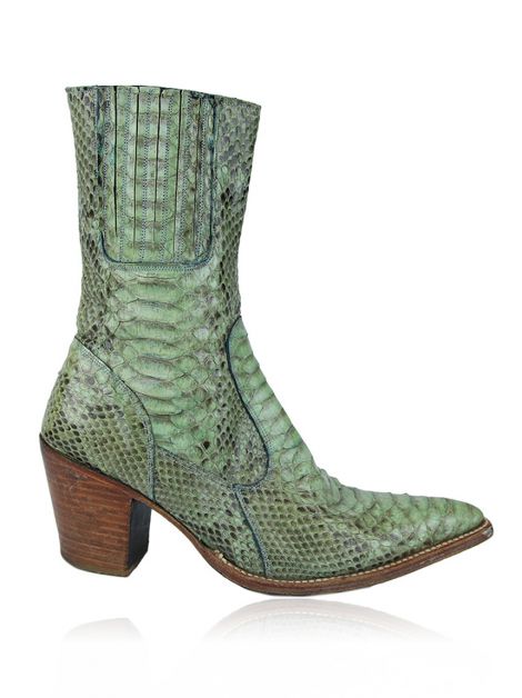 Bota Tony Mora Python Verde Original - AFY21 | Etiqueta Única