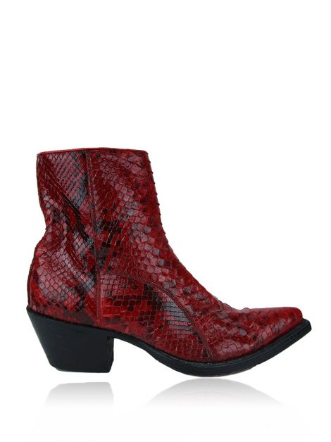 Bota Tony Mora Python Vermelho Original - AFY23 | Etiqueta Única