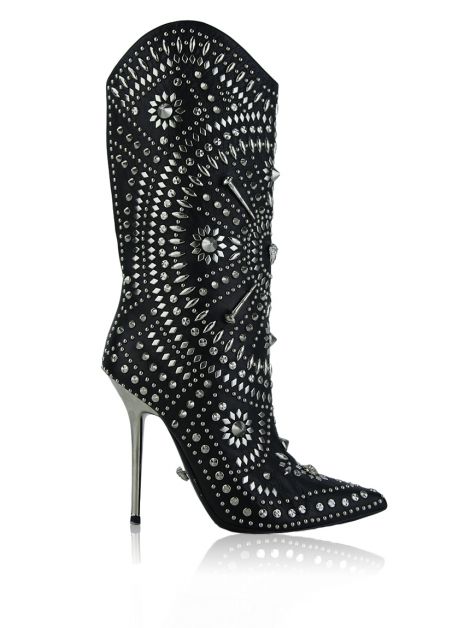 Bota Versace Multi Spikes Original - DZB583 | Etiqueta Única