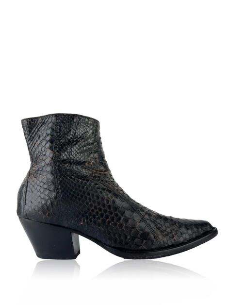 Bota Zeferino Python Preta Original - GWF490 | Etiqueta Única