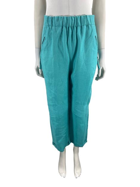 Calça SouQ Linho Azul Turquesa - CSMS166 Original | Etiqueta Única