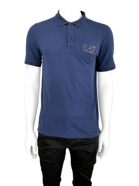 Camisa Emporio Armani EA7 Polo Lisa Azul - BHYR8 Original | Etiqueta Única