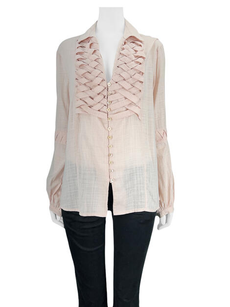 Camisa Sophia Hegg Trançado Rosa - CM745 Original | Etiqueta Única