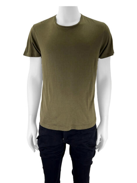 Camiseta Loro Piana Tecido Verde Musgo Original - CAHJ19 | Etiqueta Única
