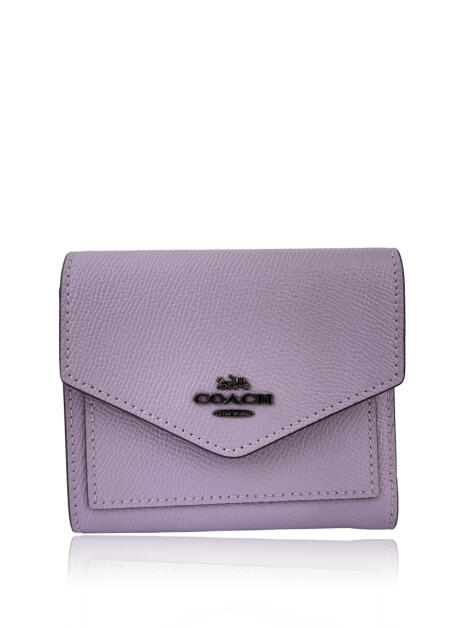 Carteira Coach Trifold Lilás Original - NAN124 | Etiqueta Única