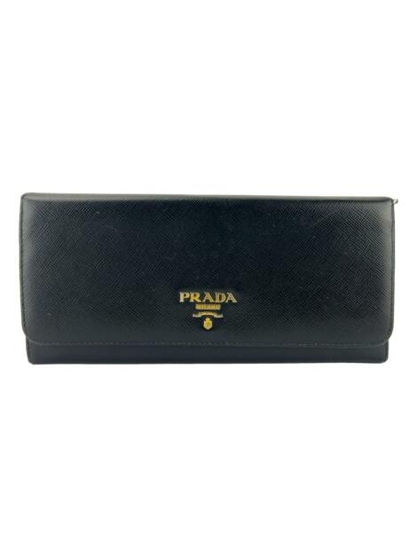 Carteira Prada Saffiano Preta - CEBX10 Original | Etiqueta Única