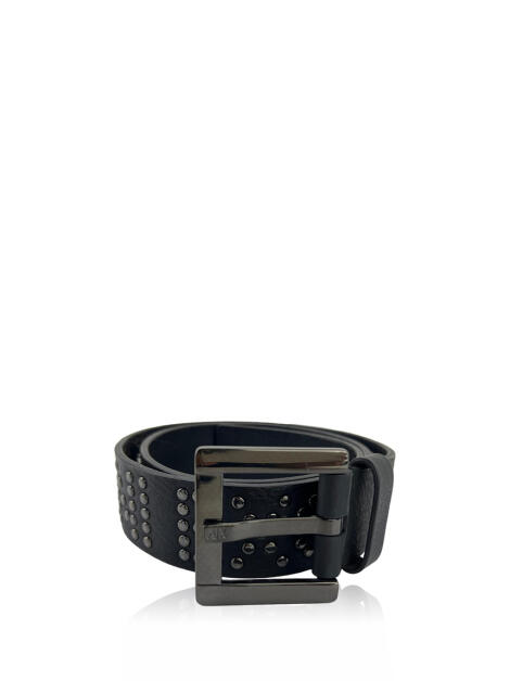Cinto Armani Exchange Studs Preto Original - CBZG113 | Etiqueta Única
