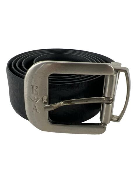 Cinto Emporio Armani Reversivel Couro Preto - ZVF30 Original | Etiqueta ...