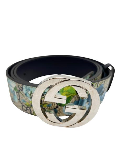 Cinto Gucci Interlocking G Blooms Monogram - CQEK12 Original | Etiqueta ...